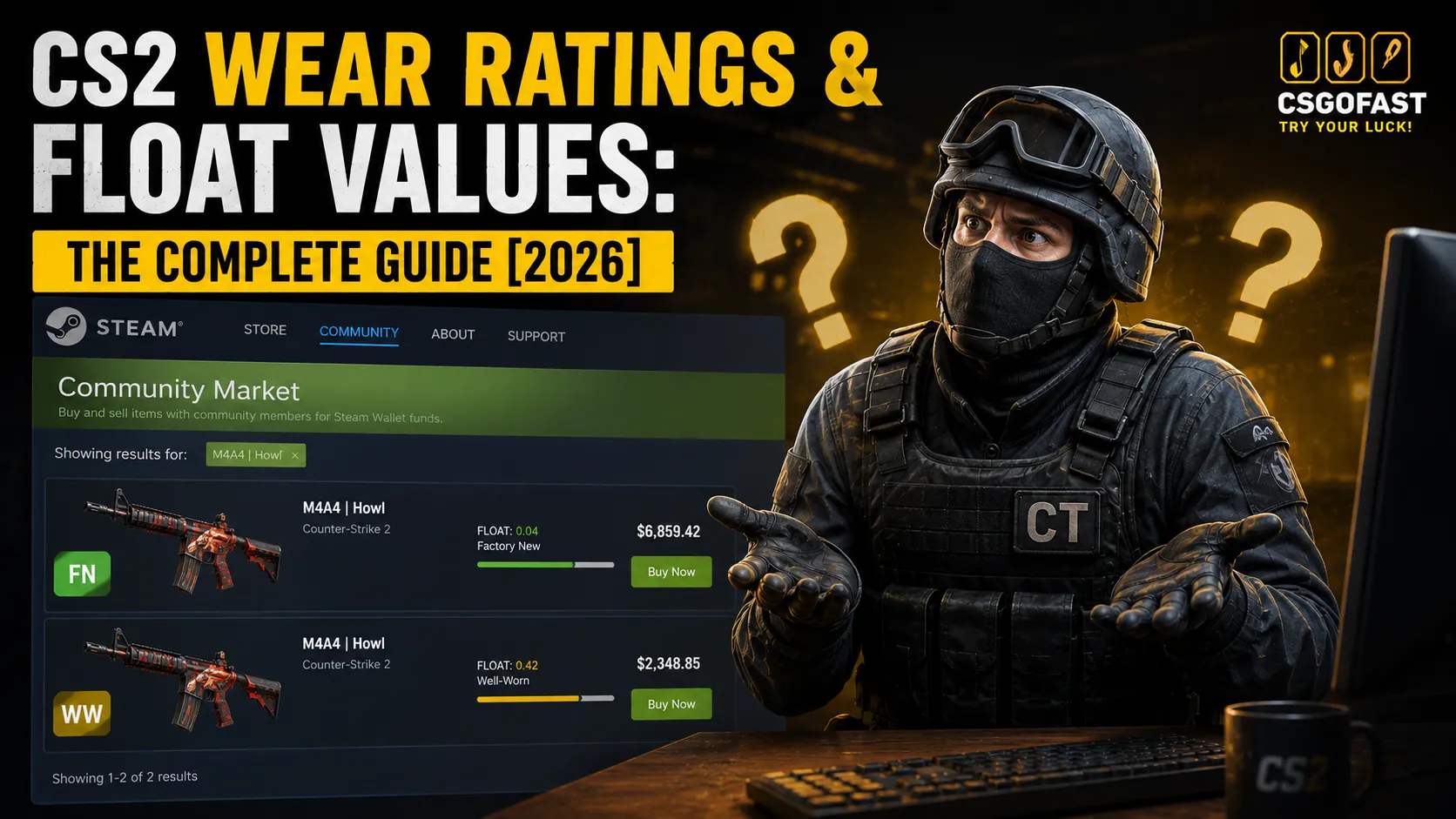 CS2 Wear Ratings & Float Values: The Complete Guide